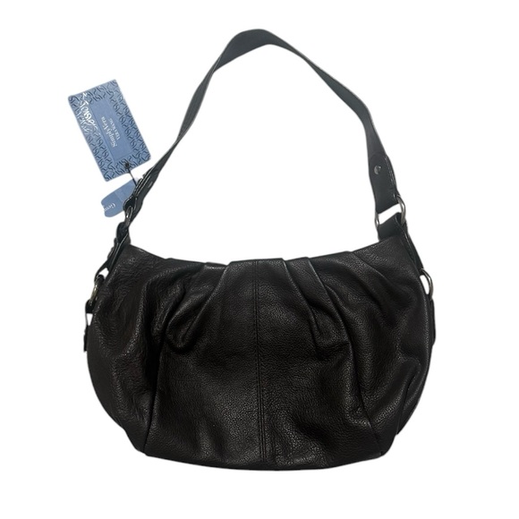 Simply Vera Vera Wang | Bags | Simply Vera Dark Brown Pleated Genuine Leather Shoulder Bag ...